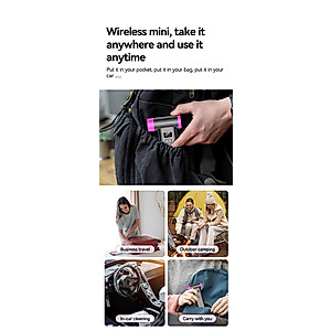 Turbine Engine Fan, Portable Rechargeable Wireless Blow Dryer, USB Rechargeable Hair Dryer, 4 Levels Wind Speed Adjustment, Wireless Hair Dryer for Home/Travel Hair Care Dryer