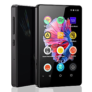 72GB MP3 Player Bluetooth with Spotify Kids,Spotify,Audible,Browser(Removable),Amazon Music,4.0" IPS MP4 Music Player Up to 256GB (Black1)