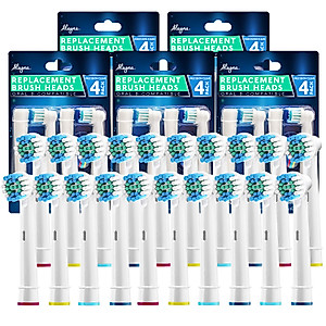 Alayna Replacement Brush Heads Compatible with Oral B Electric Toothbrush- 20 Pack of Precision Heads Fits Braun Pro 1000 1500 Clean 3000 5000 6000 8000 9000 Vitality, Triumph & More