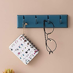 Hoshen 2PCS Non-Punch Hook Bathroom, Towel Rack, Household Wall-Mounted Coat Rack, Plastic Straight Hook - Crimson