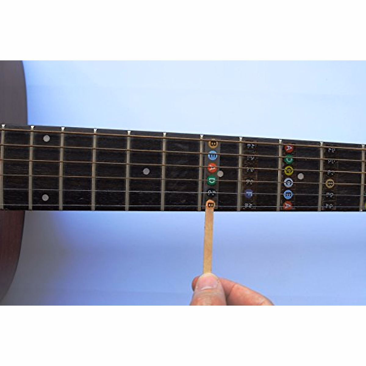 Guitar Fret Stickers- Color Coded- for Fretboard Note Positions
