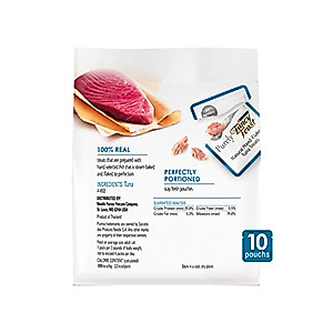 Purina Fancy Feast Natural Cat Treats, Purely Natural Hand-Flaked Tuna - (Pack of 5) 10 Ct. Pouches