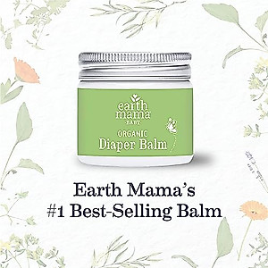 Earth Mama Organic Diaper Balm 2-Ounce | Diaper Cream for Baby | EWG Verified, Petroleum & Artificial Fragrance-Free with Calendula for Sensitive Skin
