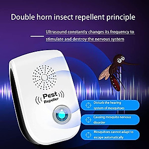 Toyukia 2023 Upgraded Dual Ultrasonic Pest Repeller 6 Pack, Electronic Pest Repellent, Pest Control Plug in for Insects, Roach,Mice,Spider, Mosquito Used for Home,Office etc
