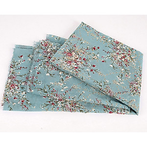 Embroidered Eyelets Chiffon Fabric Drape Floral Printing for Dresses Making 60 inch Wide (Grayish Green, Pre-Cut 4 Yards)