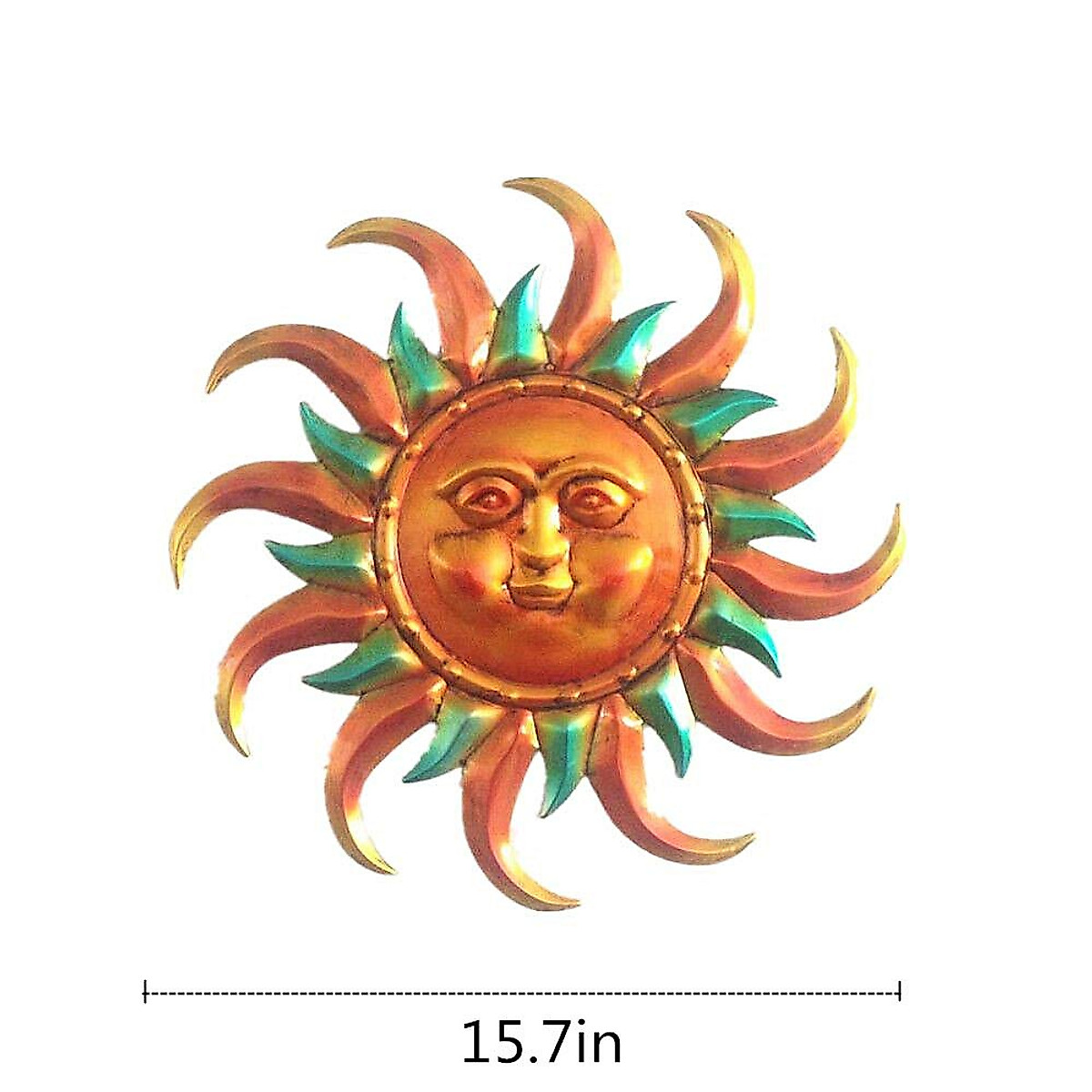 WOERTE HOME 15.7'' Sun Face Wall Decor for Indoor and Outdoor Use