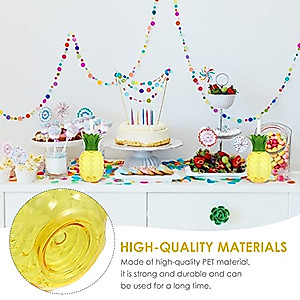 4pcs Pineapple Cup Beach Cup Upside down Pineapple Hawaiian Cups Summer Party Cups Tropical Cups with Straws Pineapple Juice Cup Water Cup Water Cups Modeling Plastic Drinks Child