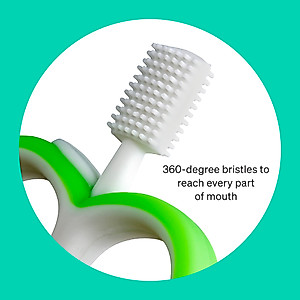 Love Noobs Training Baby Toothbrush, Silicone Baby Teething Toys for 4-12 Months Baby Teething Relief, 4+ Months Baby Teether First Toothbrush for Infant Teething Relief Toddler Teether