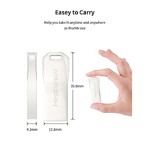 64GB USB 3.0 Flash Drive, Hephinov USB Stick Up to 100MB/s Read, UDP Thumb Drive, Zinc Alloy Jump Drive, Pen Drive, Memory Stick for Storage and Backup (USB 3.0 64G)