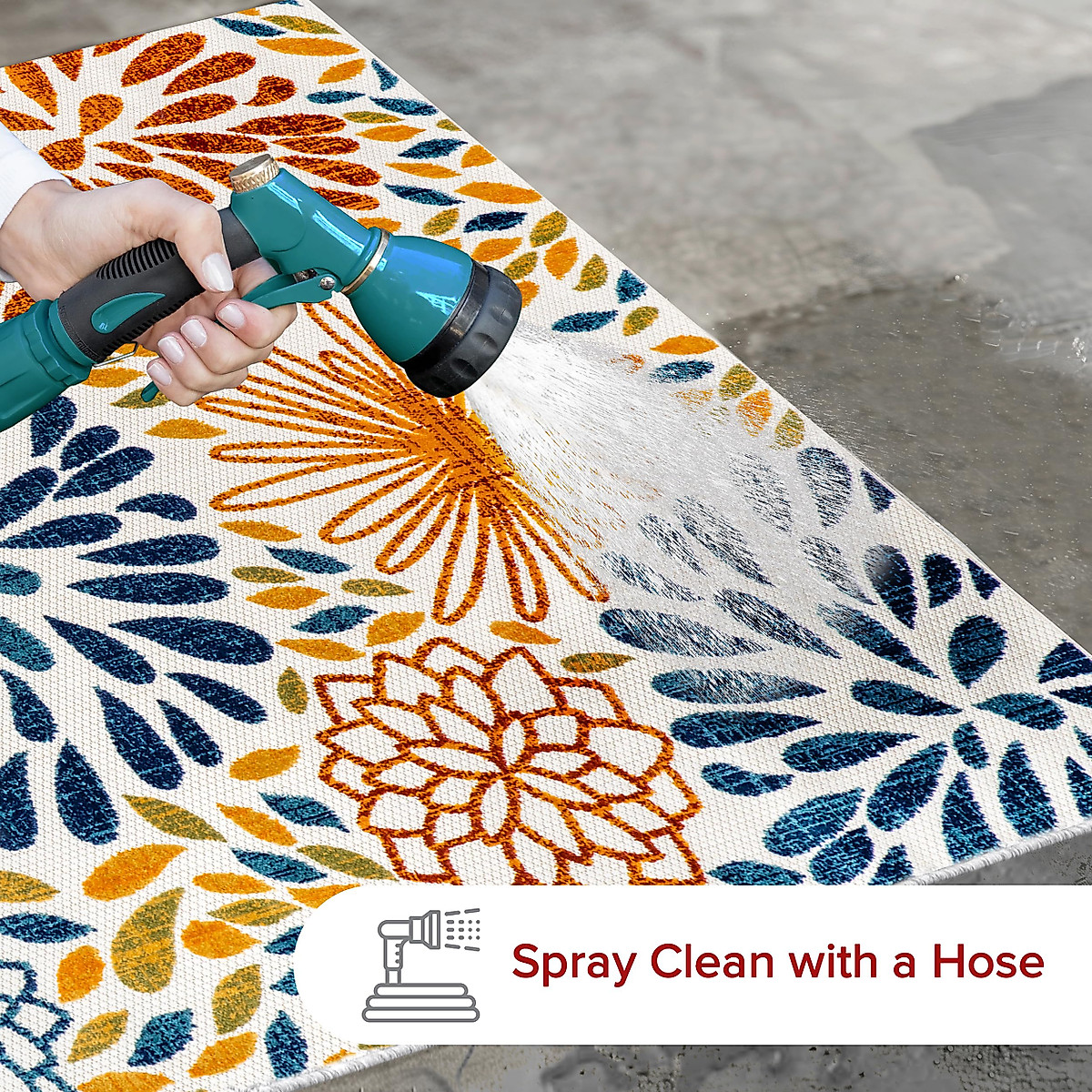 nuLOOM Monique Floral Indoor/Outdoor Area Rug, 5x8, Multi