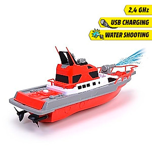 DICKIE TOYS - 15" RC Rescue Boat with Working Water Pump