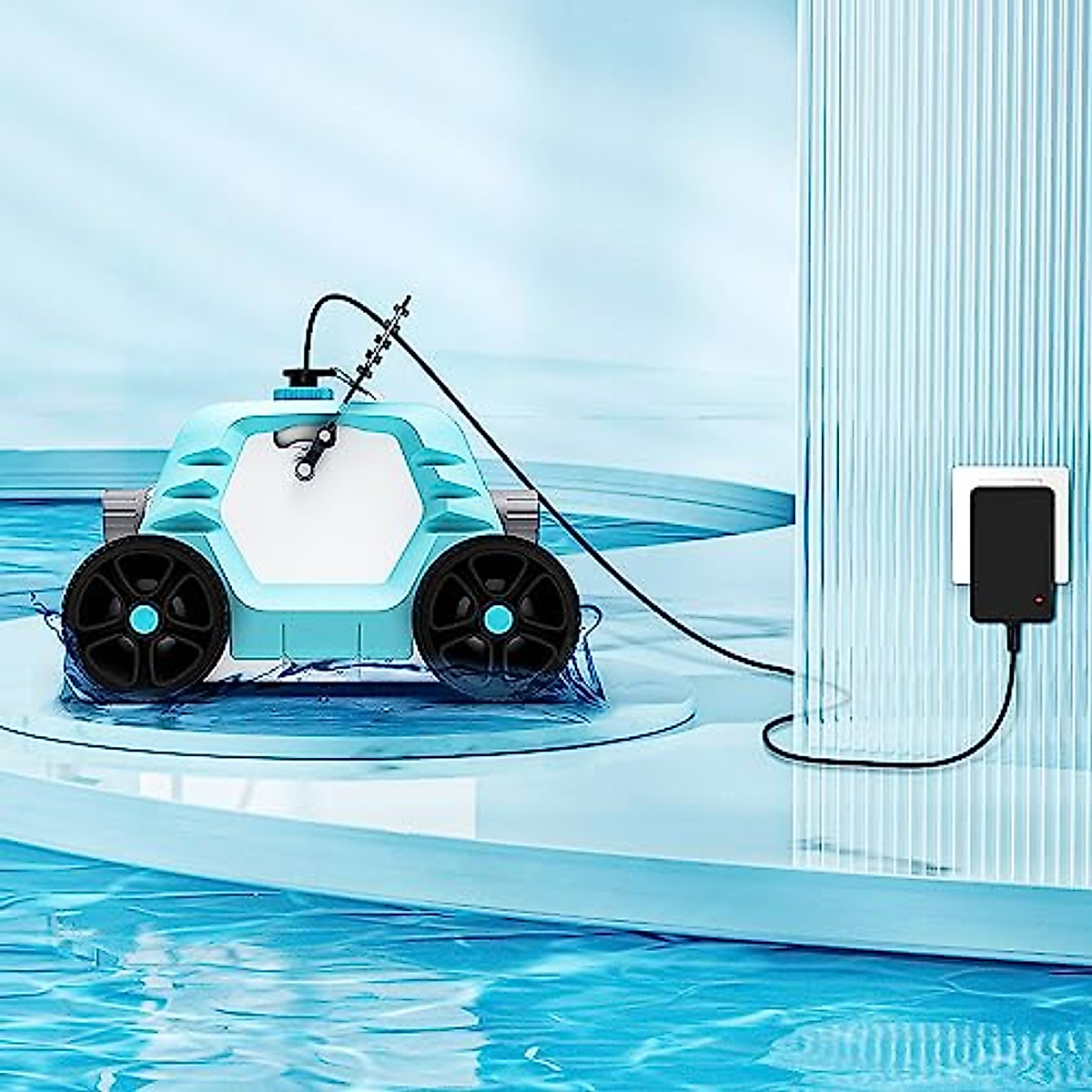 SLLEA 12.6V 2-Prong AC/DC Adapter Compatible with Aiper Seagull 800 800B SE Cordless Robotic Pool Cleaner Lithium Ion Battery 12.6VDC 1.8A DC12.6V 1800mA Power Supply Cord Cable Wall Charger PSU