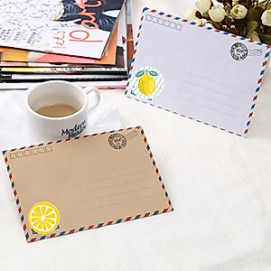 500pcs 1 Inch Lemon Stickers Roll for Envelope Seals 8 Different Design Sticker for Business Card Candy Cookie Bag Gift Party Favours Decorations