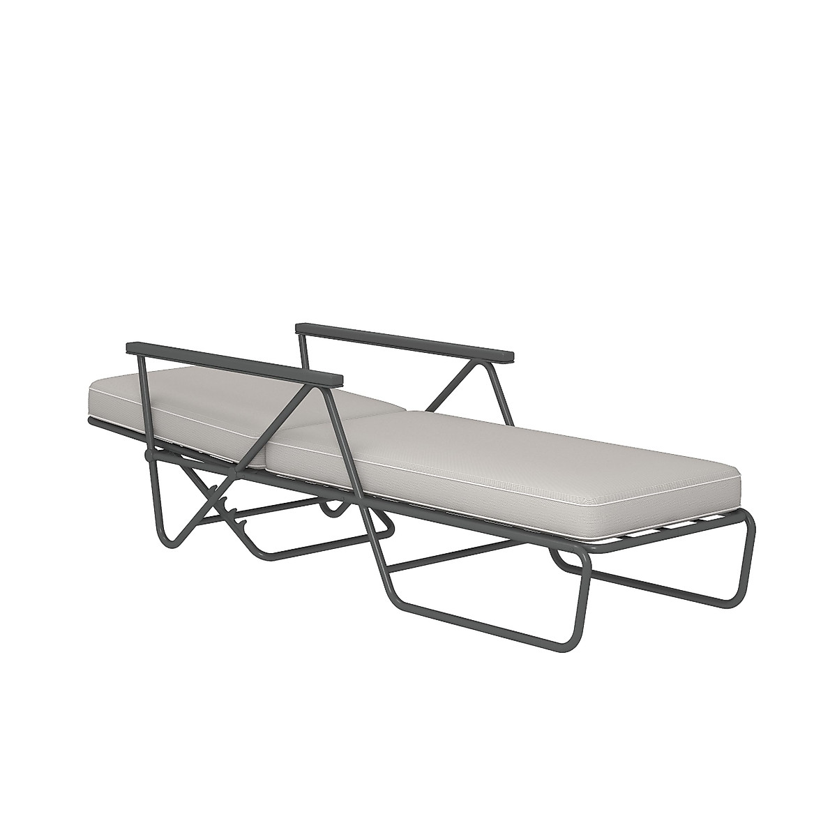 Novogratz 88063CWG1E Poolside Gossip Collection, Connie Outdoor Chaise Lounge, Gray