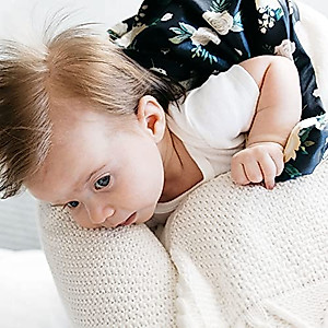 Saranoni Satin Back Receiving Blankets for Babies Super Soft Lush Luxury Baby Blanket (Satin Back Rose Blossom, Mini 20" x 15")