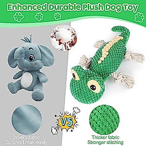 Stuffed Dog Toys, Big Dog Squeaky Toys, Plush Toys for Boredom and Stimulating, Cute Stuffing Lizards with Soft Squeaker, Fun Teething Pet Chew Toys
