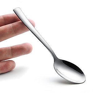 AYFDISHS 6-Piece Demitasse Espresso Spoons,5.1-Inch Mini Coffee Spoons Stainless Steel Small Spoons Mini Espresso Spoon for Dessert Ice Cream