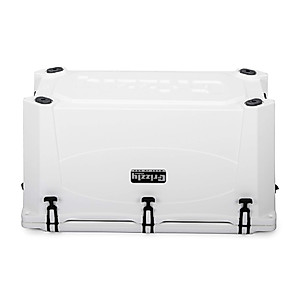 Grizzly 100 Cooler | 100 qt Ice Chest Durable Rotomolded Insulated | Made in USA | Warranty for Life | For Beach Boat Camping Fishing Hunting | G100 | White