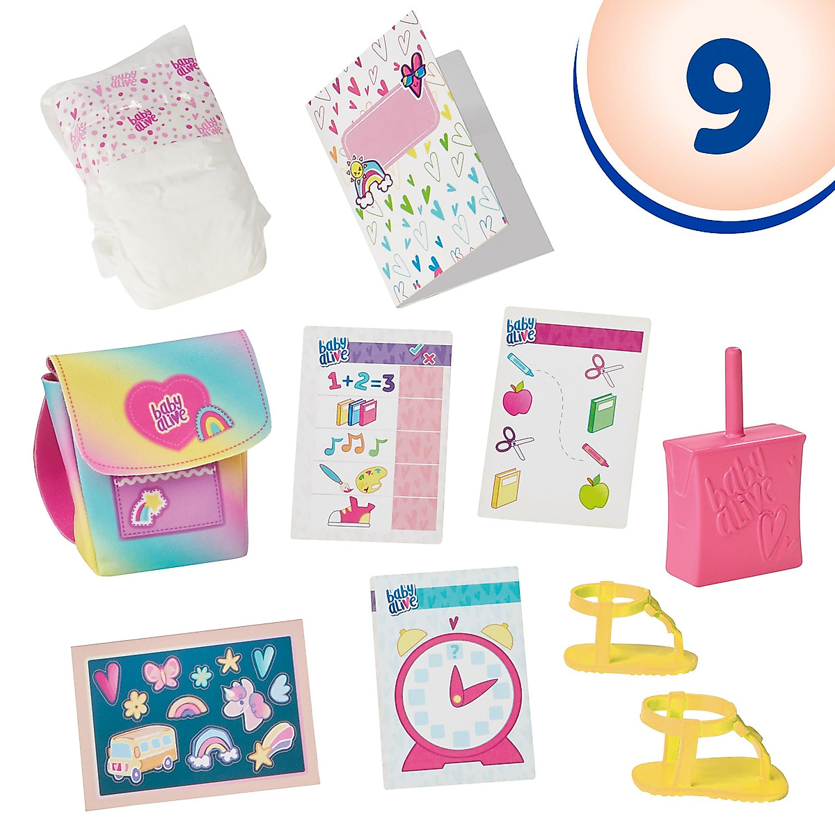 Baby Alive Time for School Baby Doll Set, 12 Inch, Back to School Toys for Girls & Boys, Black Hair, Preschool Gifts for Kids, Ages 3+ (Amazon Exclusive)