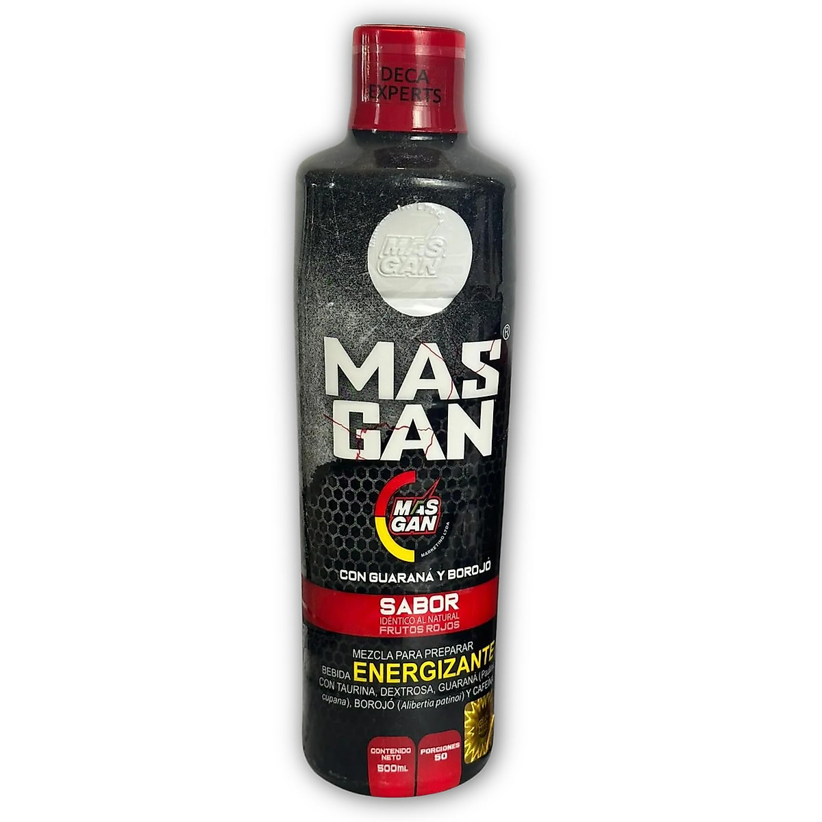 MasGan Energy Drink - Pack of 2. 1 of 500ml / 16.9oz & 1 of 100ml - 3.38 oz.