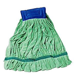 Arkwright Tube Mop Head - Super Absorbent Lint Free Floor Replacement, Bleach Safe, Quick Dry, Heavy Duty for Home, Commercial, and Industrial Cleaning, 14 oz, Green