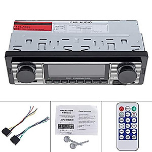 ePathChina 12V Bluetooth Car Radio MP3 Player Vehicle Stereo Audio Support FM / USB / SD / AUX with Remote Control