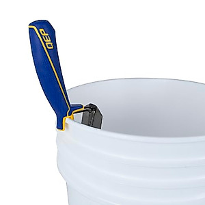 QEP 6 in. x 2 in. Comfort Grip Flat Margin Flooring Trowel with Bucket Hook, Silver (42112)