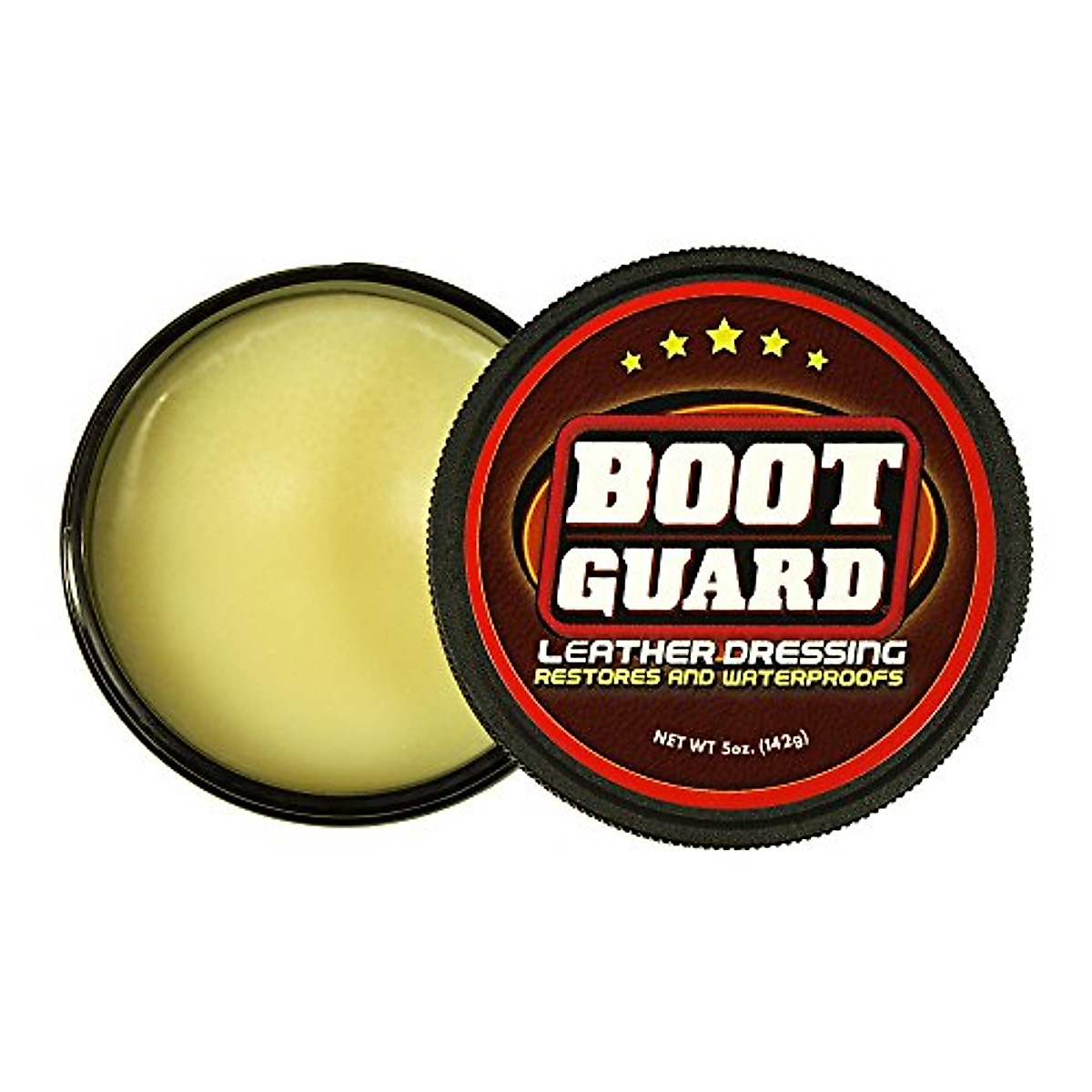 Boot Guard Leather Dressing: Restores and Conditions Leather Boots, Shoes, Automotive Interiors, Jackets, Saddles, Unscented, 5 Ounce Jar