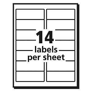 Avery 5262 Easy Peel Mailing Address Labels, Laser, 1-1/3 x 4, White, 350/Pack