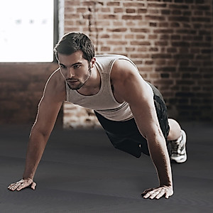 HomGarden Puzzle Exercise Mat 1/2’’ EVA Interlocking Foam Floor Mats for Exercise Equipment Home Gym Workout Mat(24 Tiles) Black