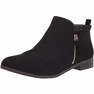 Dr. Scholl's Shoes Women's Rate Zip Ankle Boot Black Microfiber 9 W