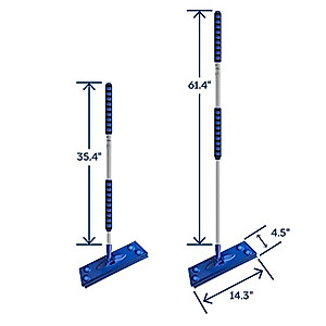 Silva Microfiber Mop Set with Re-usable Microfiber Pads(Wet/Dry/Wall) | 360-Rotating Mop Head | Sturdy, Extra Long, and Adjustable Mop Pole | Ergonomic Soft-Sponge Handle