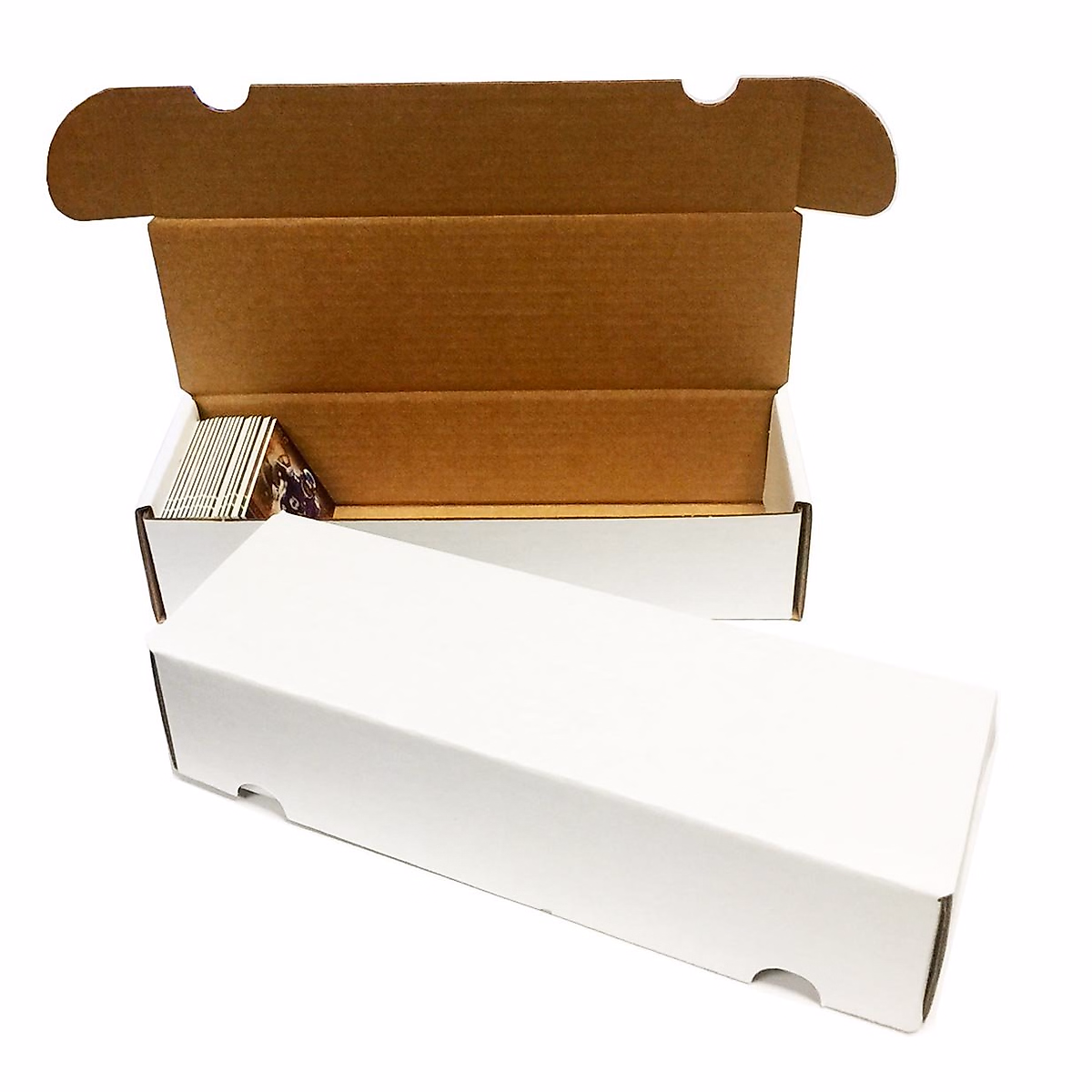 (8) 550 Count Corrugated Cardboard Storage Boxes by Max Pro for Baseball, Football, Basketball, Hockey, Nascar, Sportscards, Gaming & Trading Cards Collecting Supplies