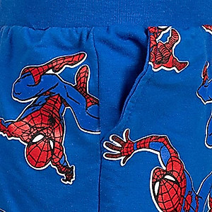 Marvel Avengers Spider-Man Little Boys T-Shirt French Terry Shorts Blue/Red 7-8