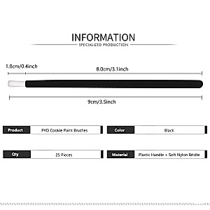 PYO cookie decorating starter set, Paint Your Own cookie stencil,Sugar Cookie cutter,PYO Stencil Kit,Christmas Easter paint your own cookie tool set (4x5in, PYO, Black)