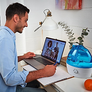 AquaOasis™ Cool Mist Humidifier {2.2L Water Tank} Quiet Ultrasonic Humidifiers for Bedroom & Large room - Adjustable -360 Rotation Nozzle, Auto-Shut Off, Humidifiers for Babies Nursery & Whole House