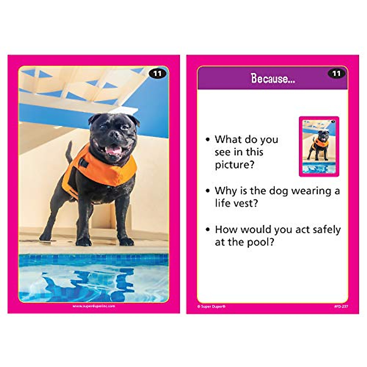 Super Duper Publications | Photo Understanding Inferences and More! Super Fun Deck | Critical Thinking Flash Cards | Great for Autistic Children | Ask Literal, Inferential, or Expansion Questions