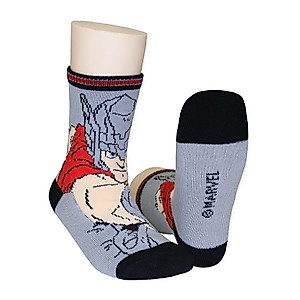 Super Hero Adventures Boys Toddler 6 pack Crew Socks (5-7 yrs, Avengers Multi)