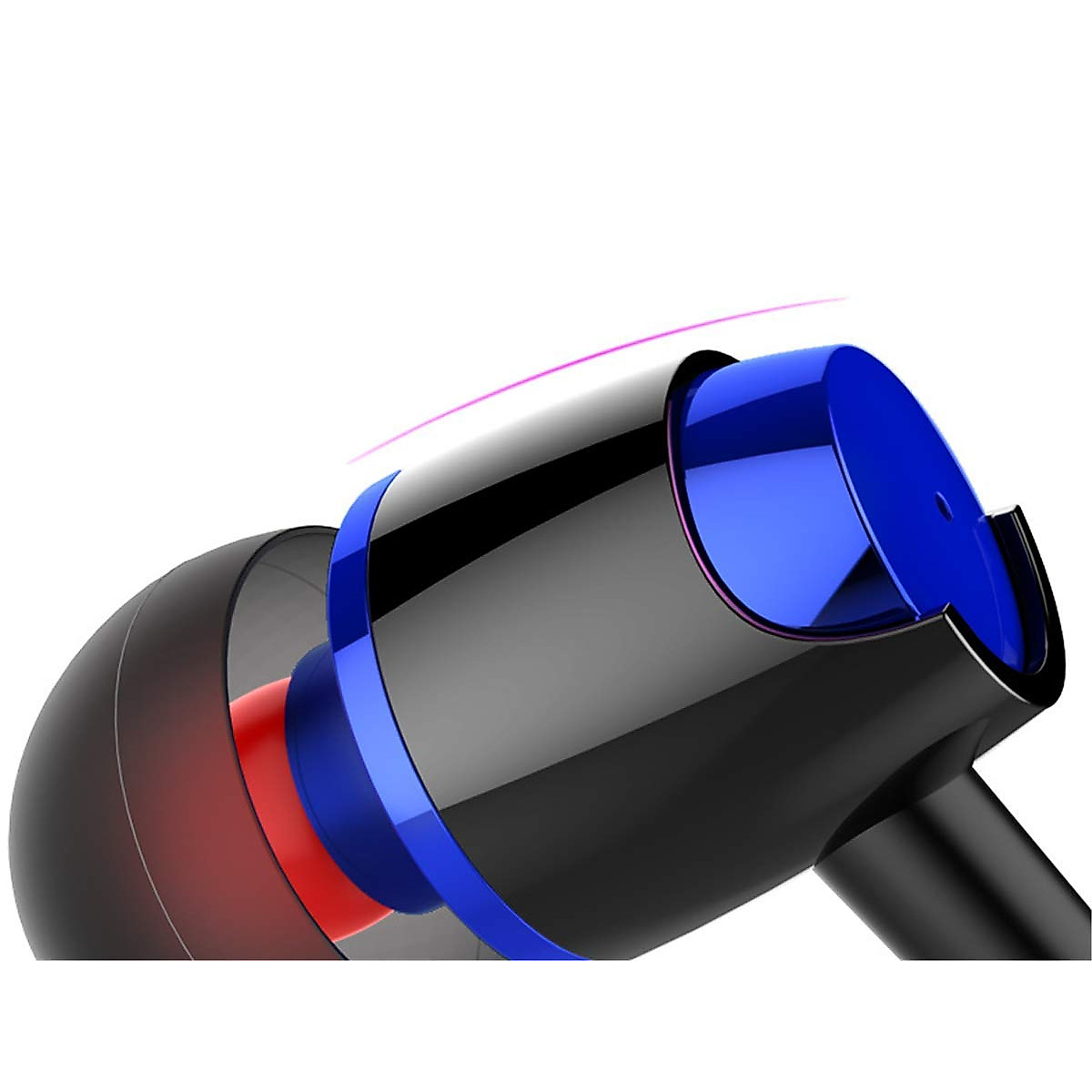 TXY 3.5mm Wired Earphone in Ear Earbuds Mobile Phone Earphone with Microphone Deep Bass Dynamic Headset Music Earphones (Blue)