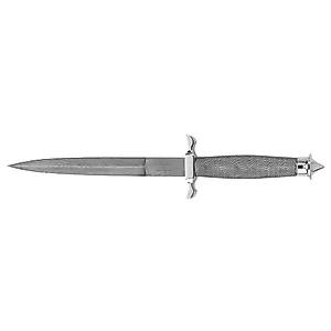 Gil HIbben Silver Shadow Damascus Steel Knife with Sheath