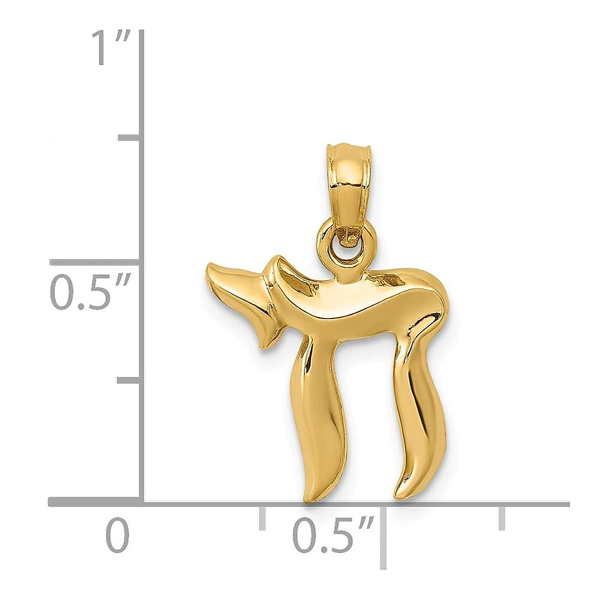 BillyTheTree Jewelry 14K Yellow Gold Chai Pendant