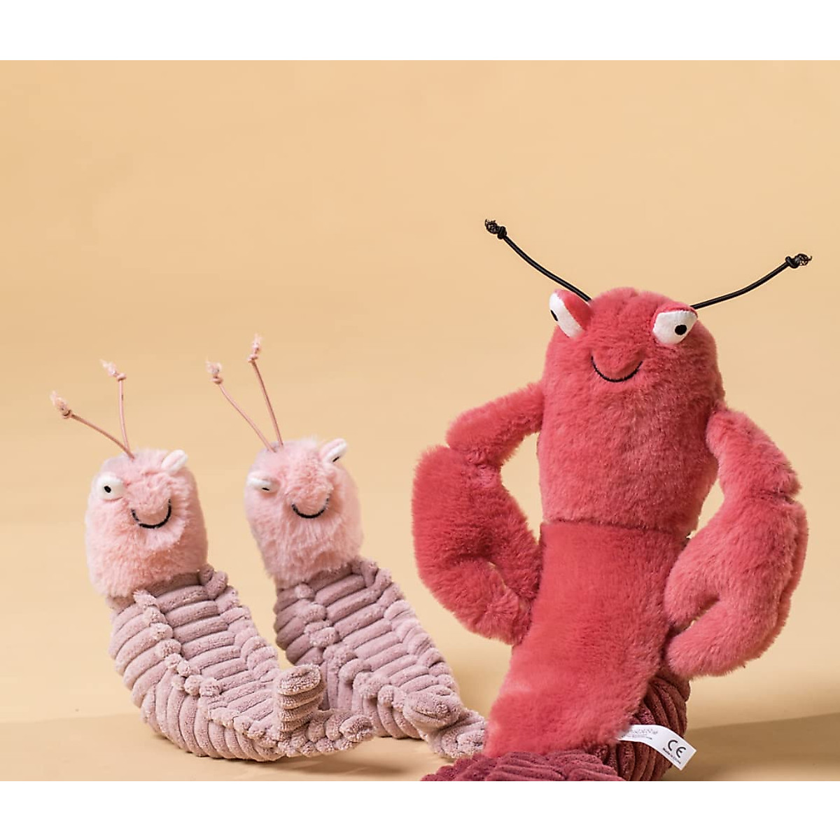 EPRHAY 22cm Lovely PIPI Shrimp Plush Toy, Lobster Plush, Marine Animal Stuffed Doll, Gift Decoration Cute Pillow Kawaii Pink