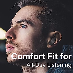 Coby Sports True Wireless Earbuds w/Secure-Fit Ear Tips | in-Ear Headphones Up to 12 Hours Play | Sweat-Resistant | Noise-Isolating | in-Ear Earbuds | Sports Earbuds, Bluetooth Earbuds (Black)