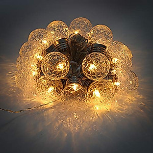 IUEECEN LED Solar String Light 12Ft Lantern Bulb Outdoor Garden Lawn Landscape Light Decoration Lighting Holiday Party Decor Dream Patio Fairy Lamp (3.8M 10Led)