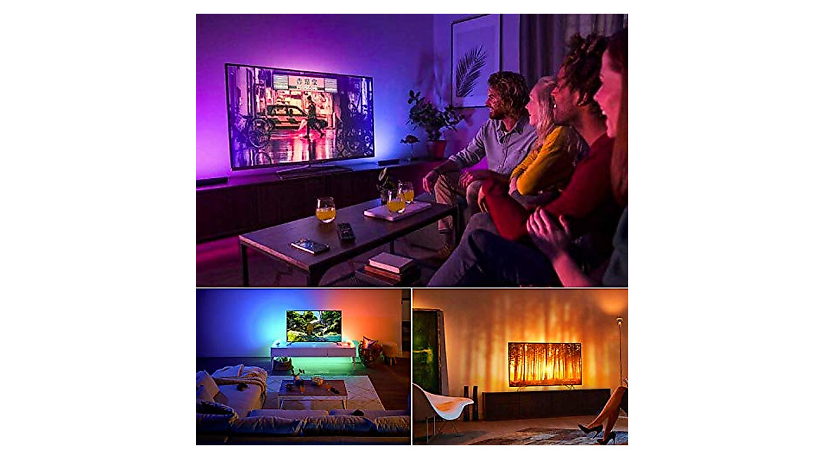 BASON 8.2ft RGB USB TV Backlight Strip - 4096 DIY Colors