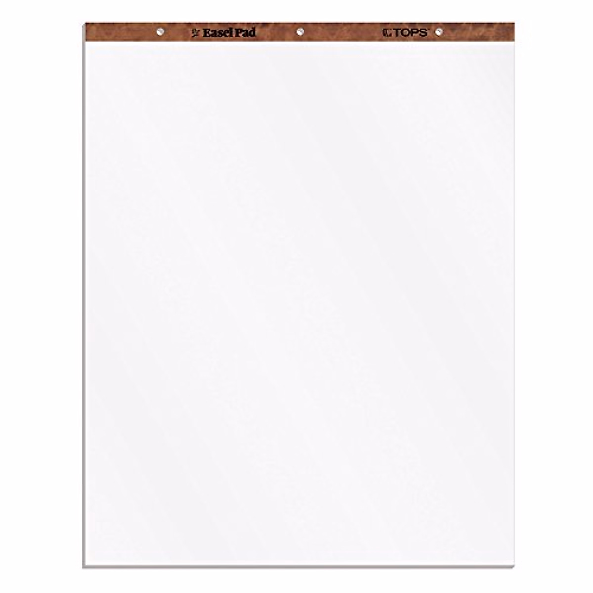 TOPS Easel Pad, 3-hole punched, white, 15 lb, plain white, 50 SH/PD, 2 per Carton (7903)