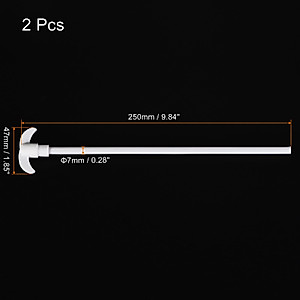 MECCANIXITY PTFE Electric Stirring Rod 250x47mm Overhead Stirrer Mixer Shaft with Foldable Paddle for Lab 2Pcs