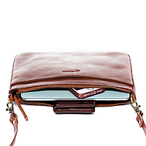 BACCINI shoulder bag & clutch LORENA small evening handbag real leather cross-body bag leather bag Female light-tan