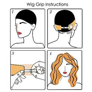 Yuest Wig Grip Band - Lace Front Wig Headband for Secure, Non-Slip Grip and Keeping Wigs in Place - Velvet No-Slip Wig Gripper Accessory for Women, Beige, 2 Pack