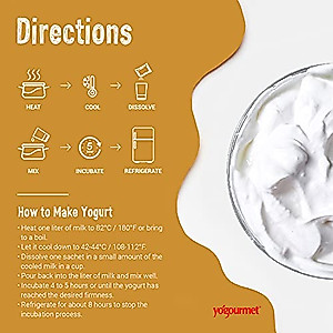 Yogourmet Yogurt Starter (16 Pack) - Make Yogurt at Home - Starter Culture - All Natural, Gluten Free, Kosher, Halal - 3 g Sachets